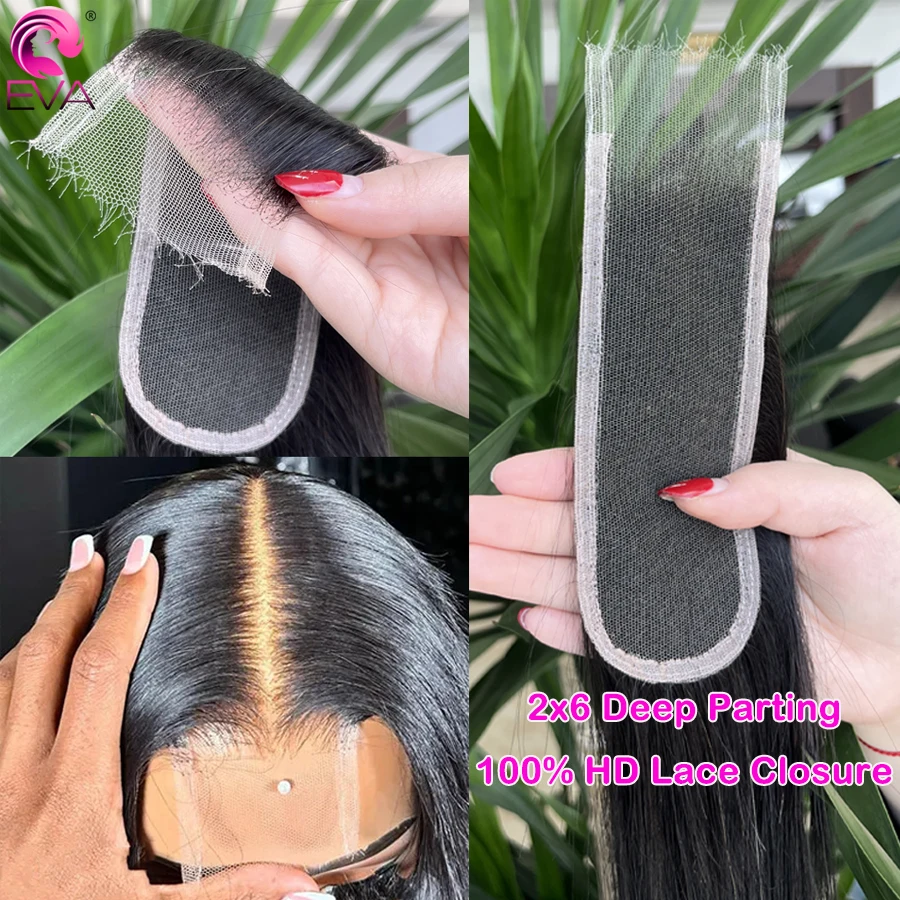 Eva-2x6-Deep-Parting-HD-Lace-Closure-Straight-Hair-100-Real-HD-Lace ...