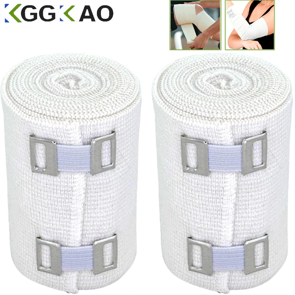 1Roll-Elastic-Compression-Bandage-Wrap-with-Hooks-Athletic-Sport ...