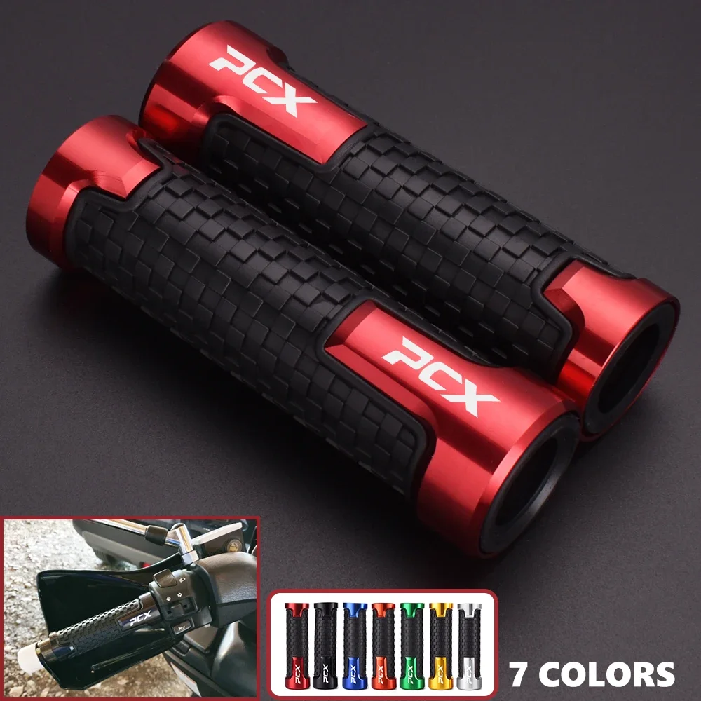Motorcycle Handlebar Grips CNC aluminum Rubber Hand Thruster Grip For ...