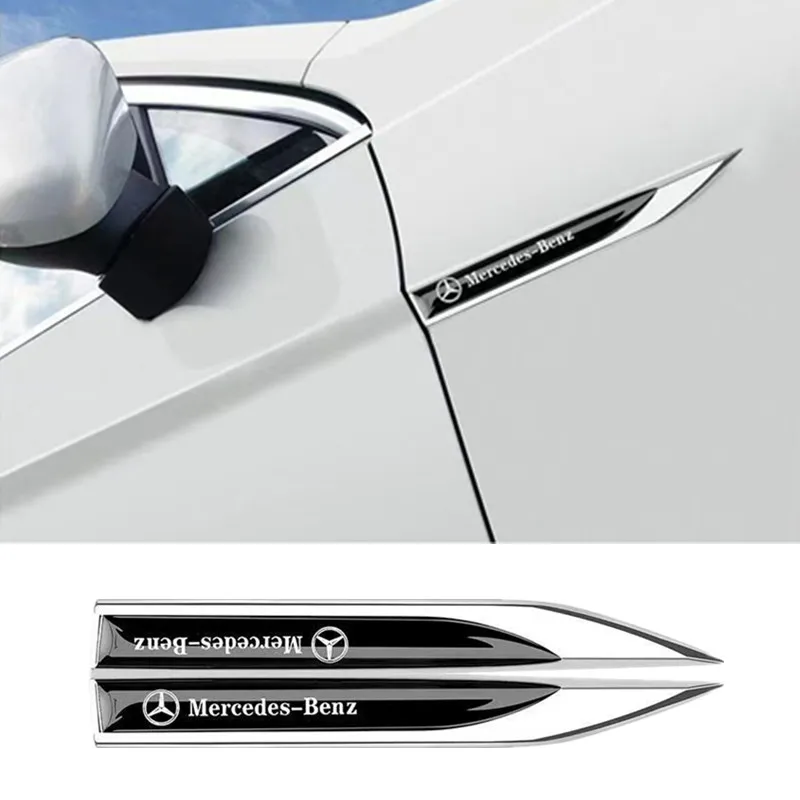 3D-Metal-Car-Fender-Side-Wing-Emblema-Emblema-Adesivo-para-Mercedes ...