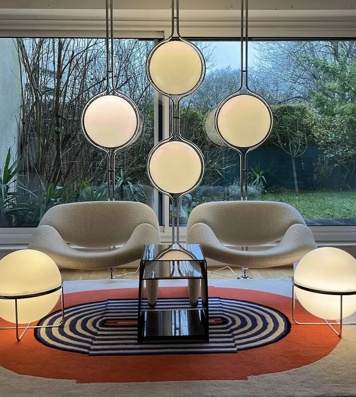 Garrault floor lamp LED Chrome Metal ball lamp Living Room Hotel Room ...