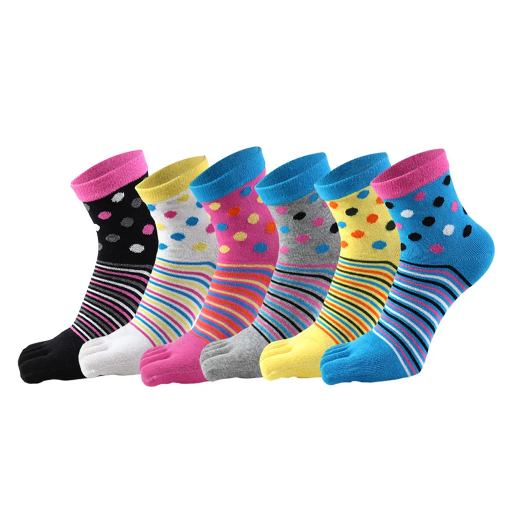 New-Cotton-Toe-Socks-Women-Girl-Colorful-Five-Fingers-Socks-Good ...