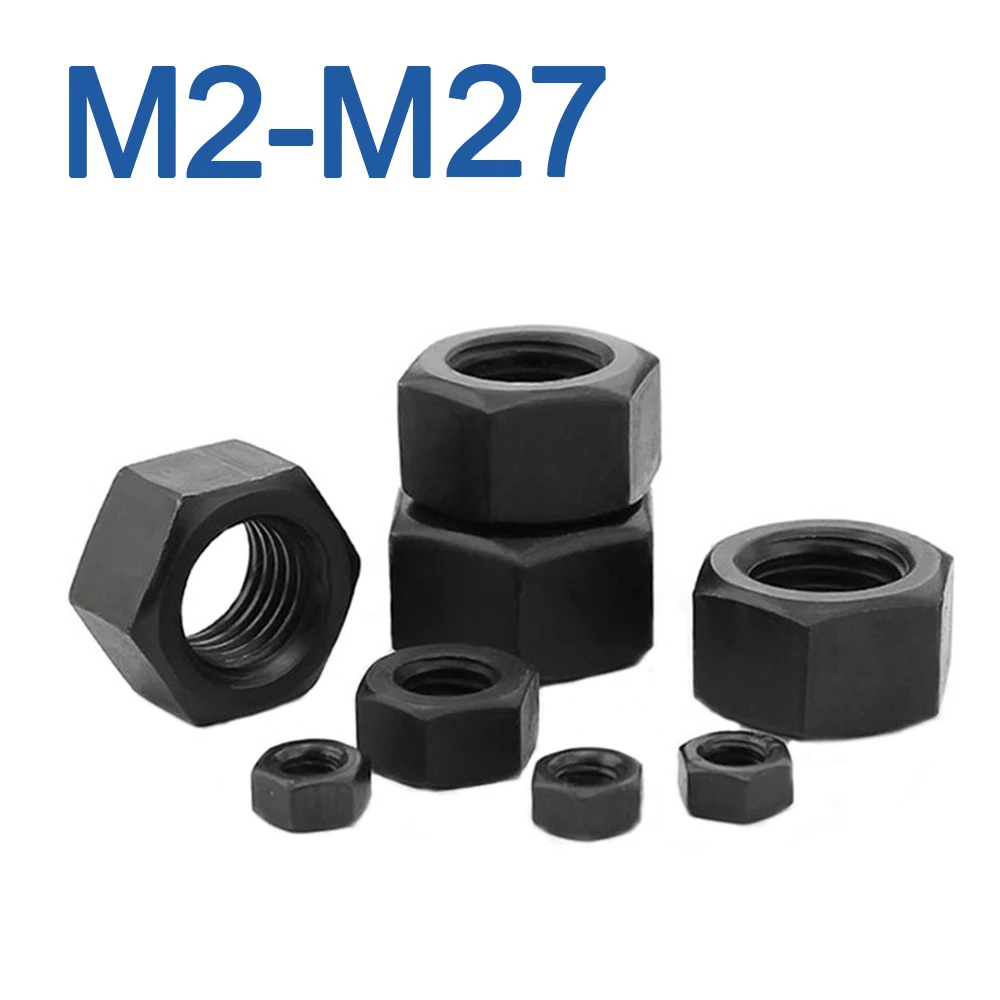 10/100 pcs/lot Hexagon Hex Nuts M2 M2.5 M3 M4 M5 M6 M8 M10 M12 M14 M16 ...