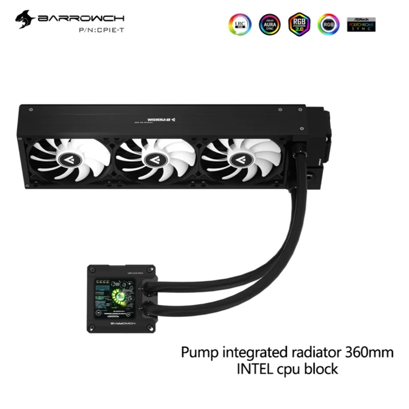 Barrowch-Modular-CPU-Block-Cooling-Loop-Kit-240-360mm-Pump-Radiator ...