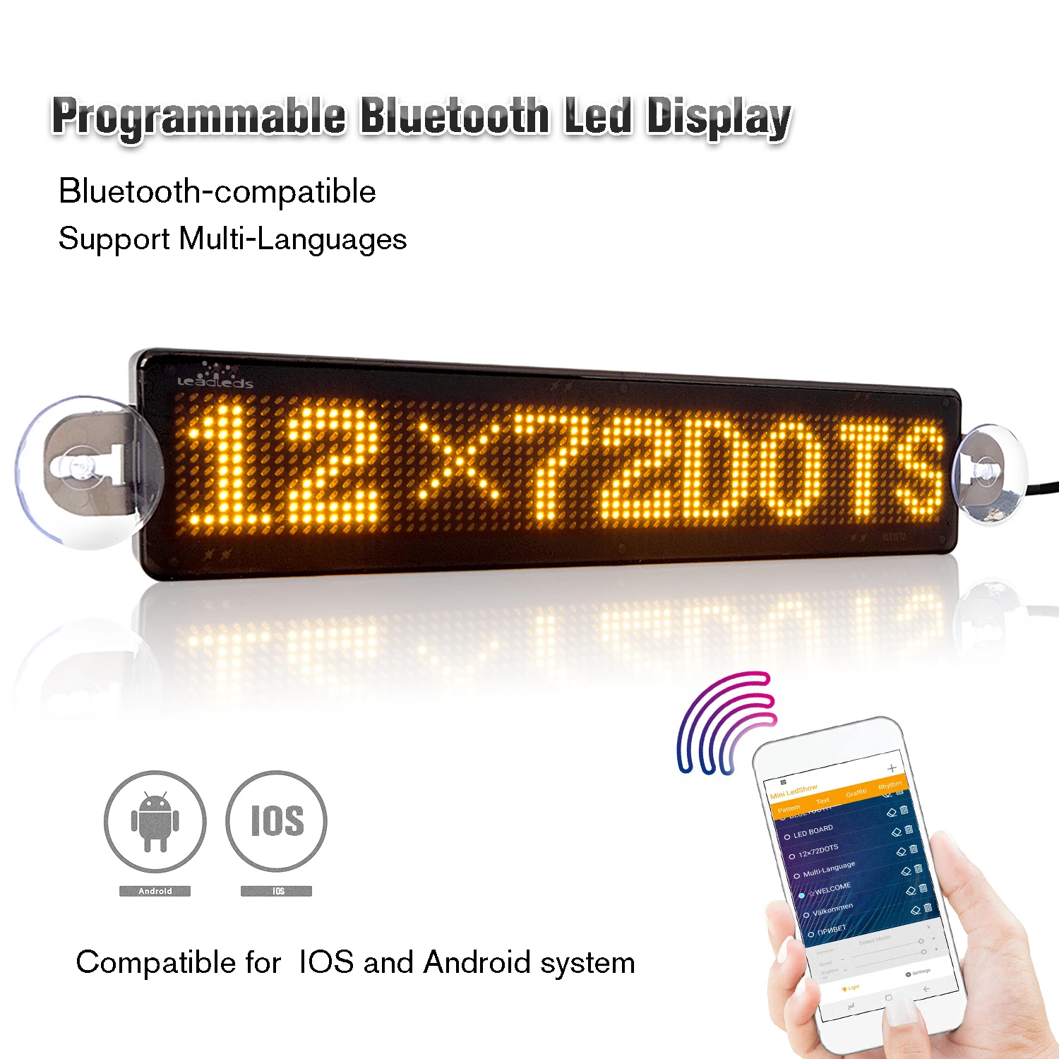 23CM-Led-Car-Sign-Bluetooth-APP-Programmable-Scrolling-Message-Led ...