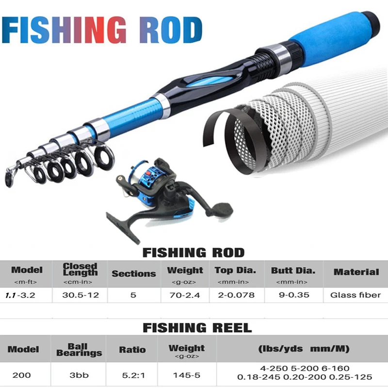 1.2M Telescopic Fishing Rod Kit – CAMP TRAIL SHOP