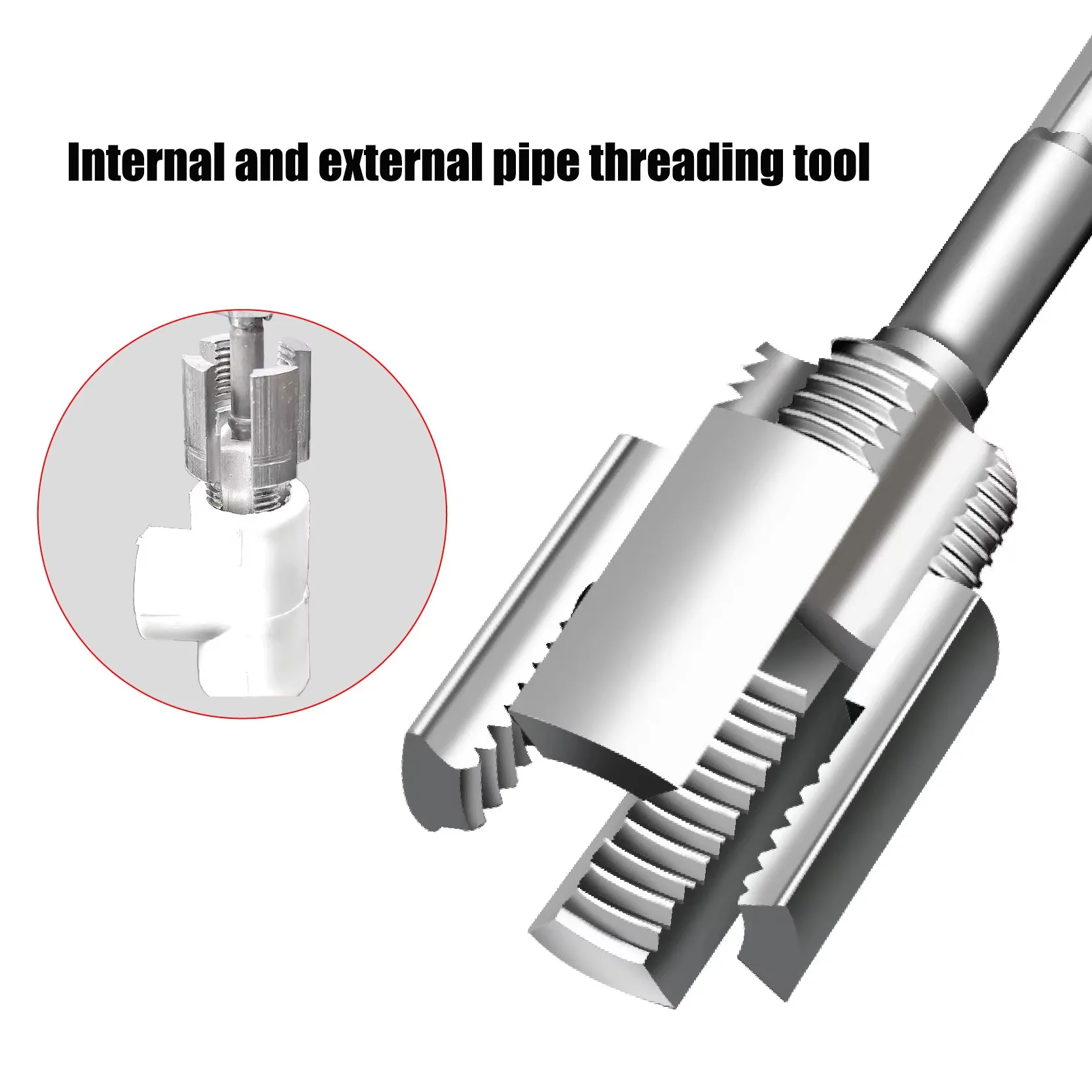 Screw Extractor Set Plastic Pipe Threading Tool Pvc Repair Kit Integrated Internal & External ...