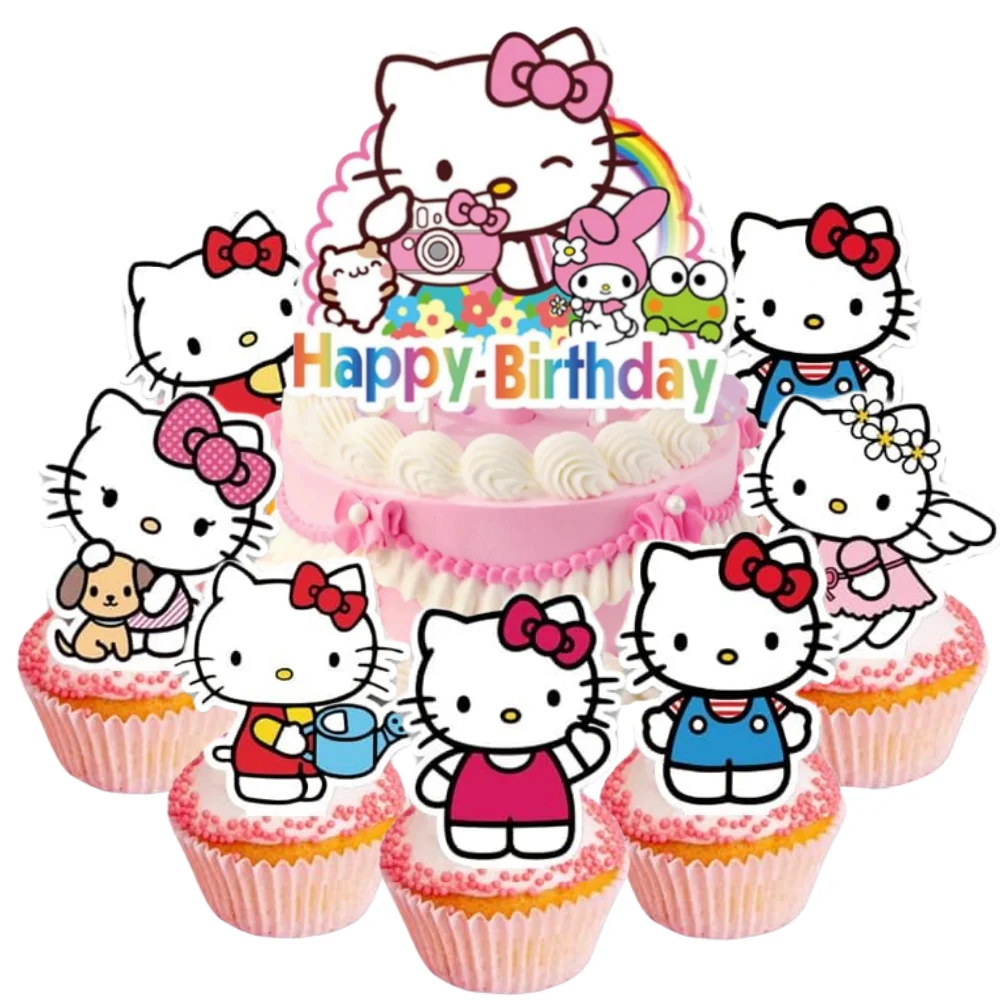 Decoraciones Para Cupcakes De Hello Kitty Hello Kitty Tema Fiesta De