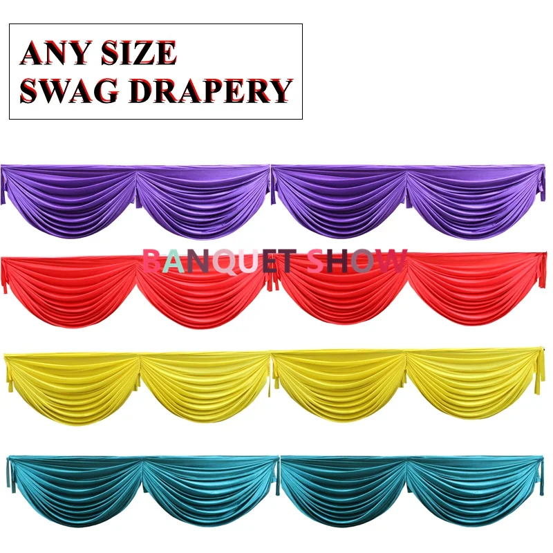 Top Quality Ice Silk Swag Drapery Curtain For Wedding Backdrop Table ...