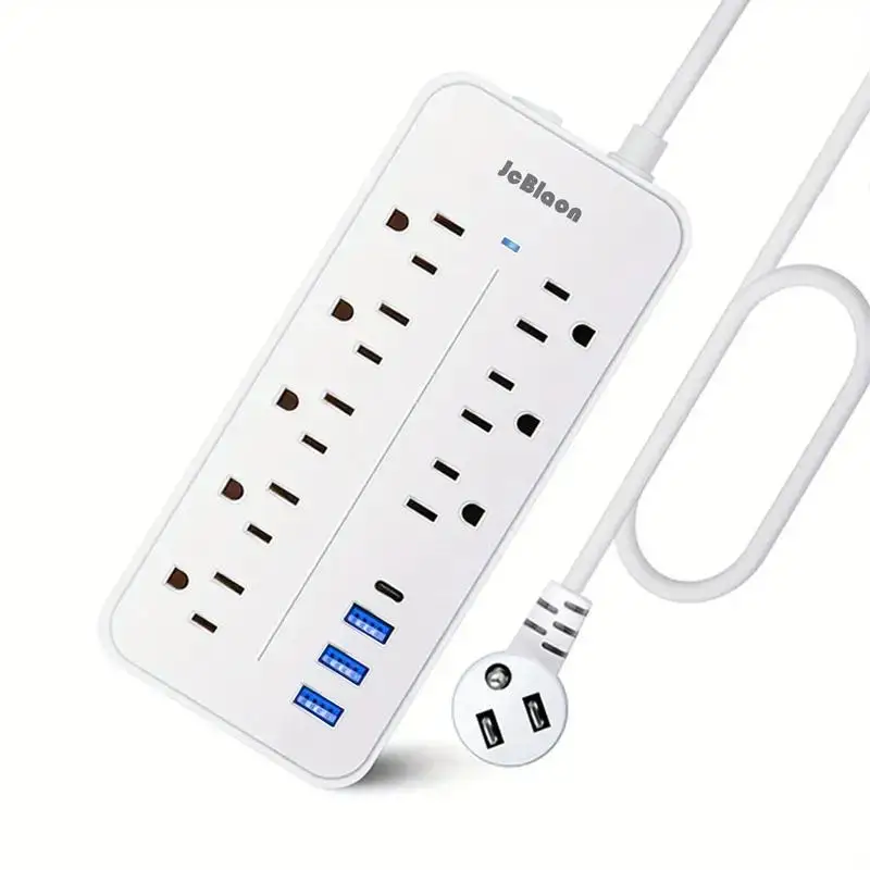 US-Plug-Multitap-Power-Strip-wiht-AC-Outlet-USB-Port-5-3ft-Extension ...