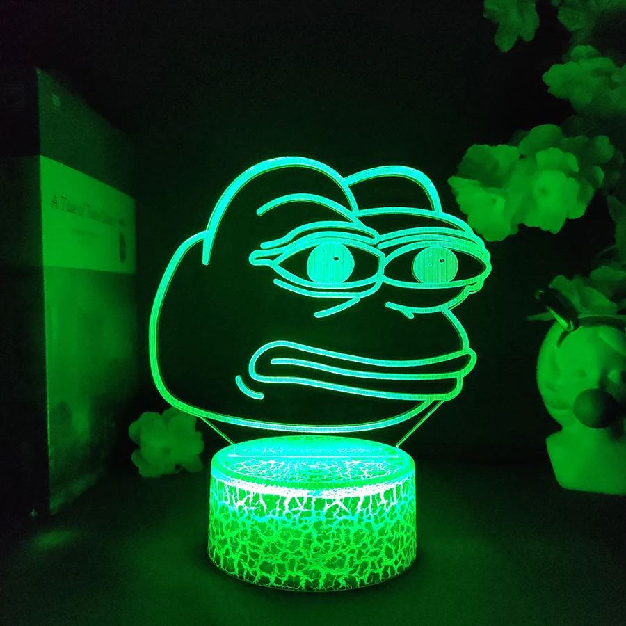 Kawaii Frog Lamp | Peepo Frog | Lights Sad | Sad Light Lamp | Frog Peep ...