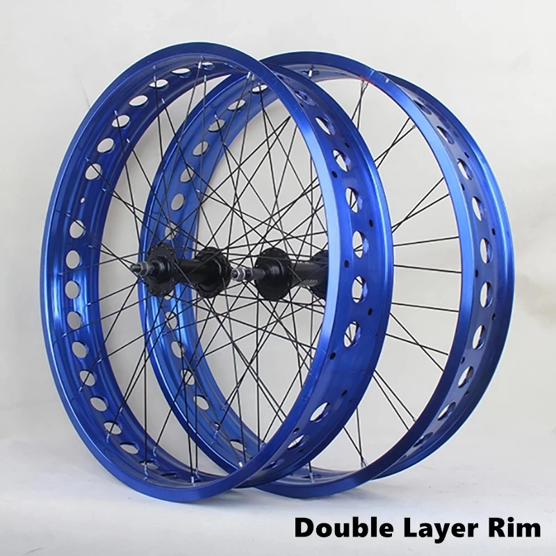 26X4.0 Snow Bike Wheel Set Super Wide 20 Inch Fat Bicycle Front and ...