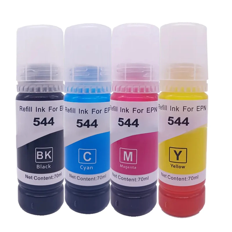 T544-544-Dye-Ink-4-Colors-70ml-Bottle-Refill-Kit-Fit-For-Epson-EcoTank ...