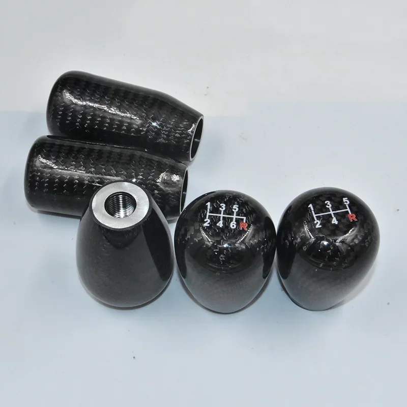 Racing Real Carbon Fiber Gear Shift Knob Knob 5th 6th Speed Handle Knob ...