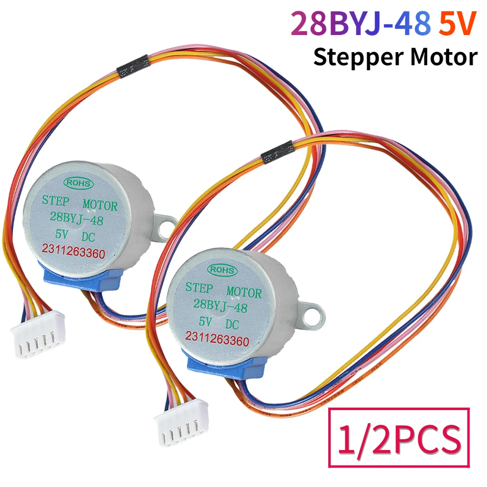 1-2PCS-28BYJ-48-Stepper-Motor-DC-5V-Lead-25cm-Reduction-Step-Gear ...