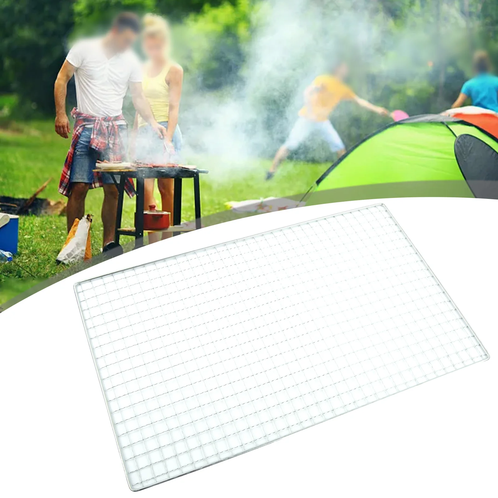 1PCS-BBQ-Mesh-Stainless-Steel-Grate-Mesh-Net-BBQ-Mesh-Campfires-Field ...