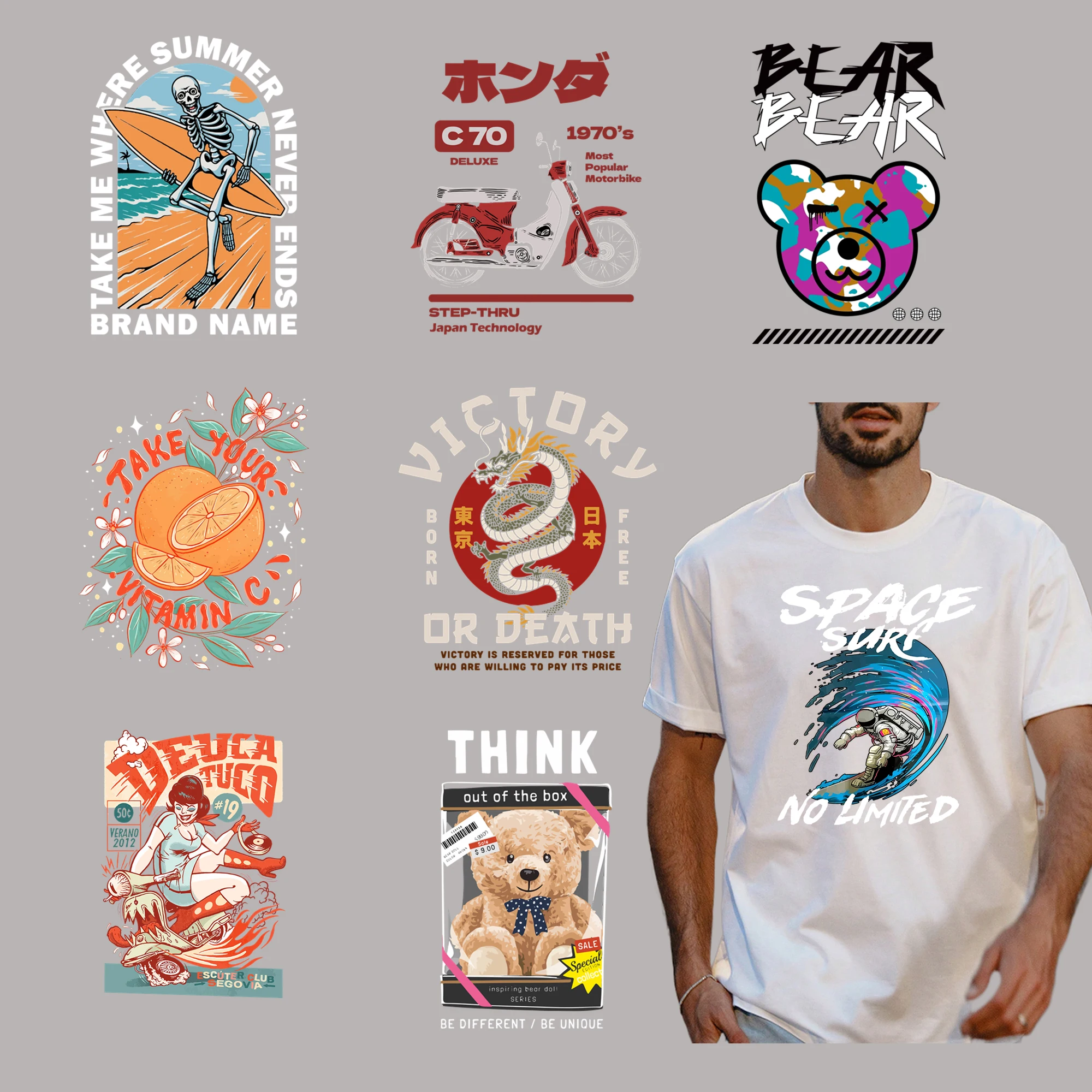 Cute Cartoon Poster Hot Stamping Sticker Is Suitable For Clothes Bag ...