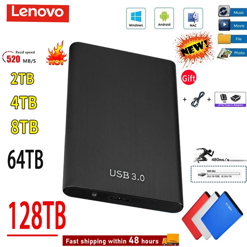 Lenove External Hard Drive Usb 3.0 Portable Ssd Disco Duro Externo ...