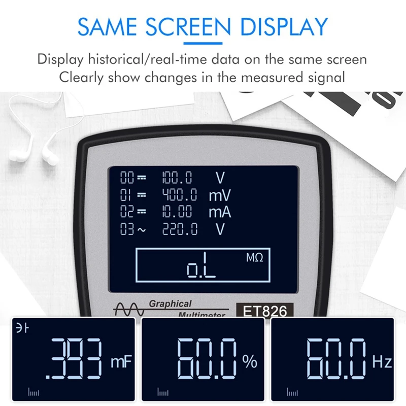 ET826 Handheld Multimeter Handheld Color Screen Scope Digital Storage ...