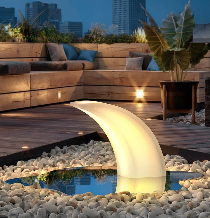 Garden-arrangement-courtyard-moon-lamp-floor-lamp-outdoor-light ...