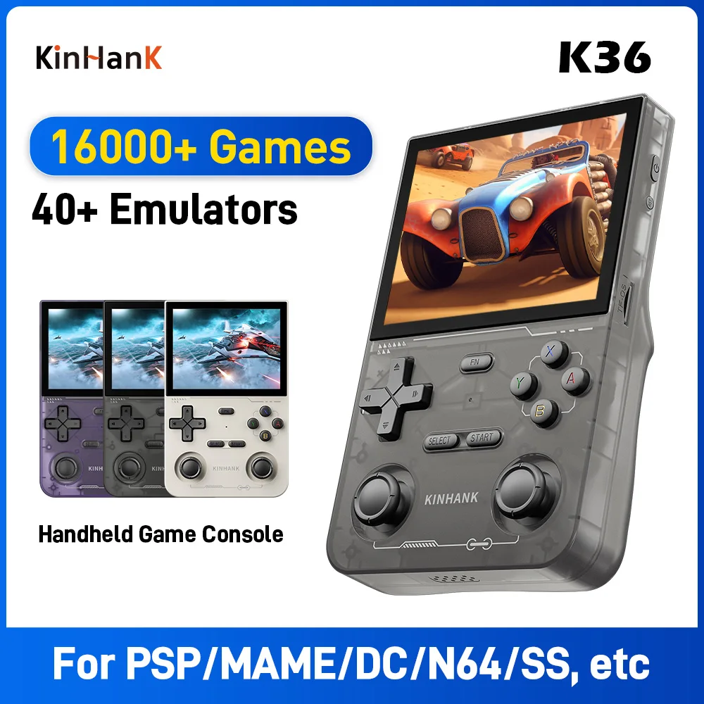 K36 Dual Joystick Portable Handheld Retro Game Console 3.5 Inch 40 ...