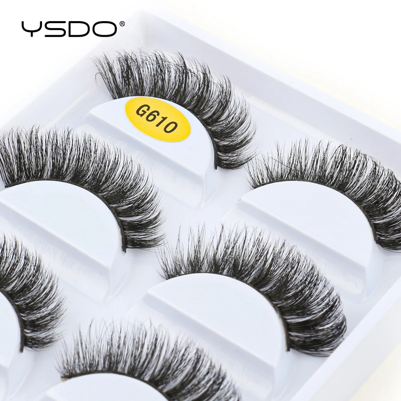 YSDO-5-Pairs-Fluffy-Dramatic-False-Eyelashes-Natural-Long-3D-Mink ...