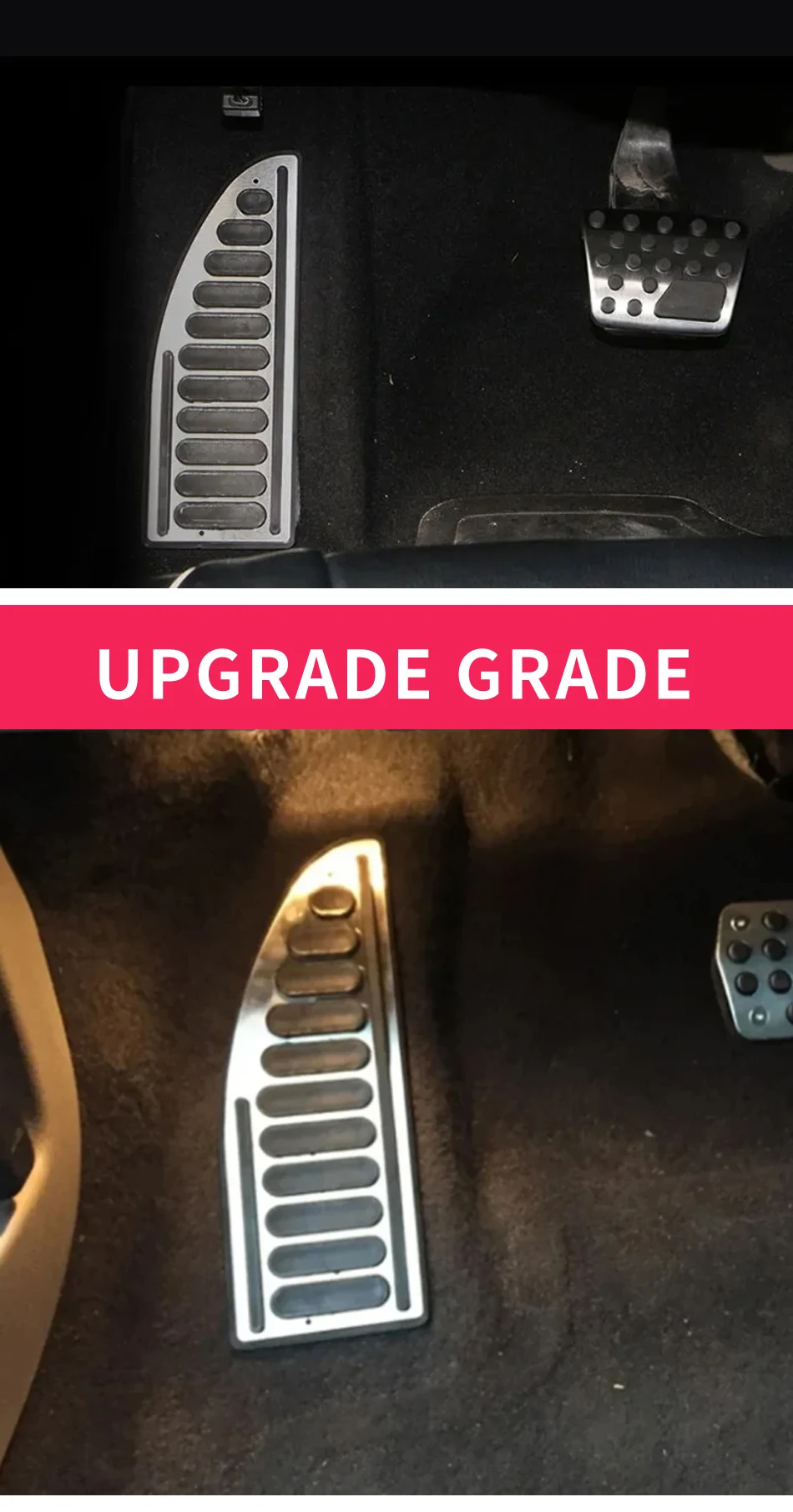 Car Foot Rest Pedals Plate Cover For Jeep Compass For Ford Focus Fiesta ...