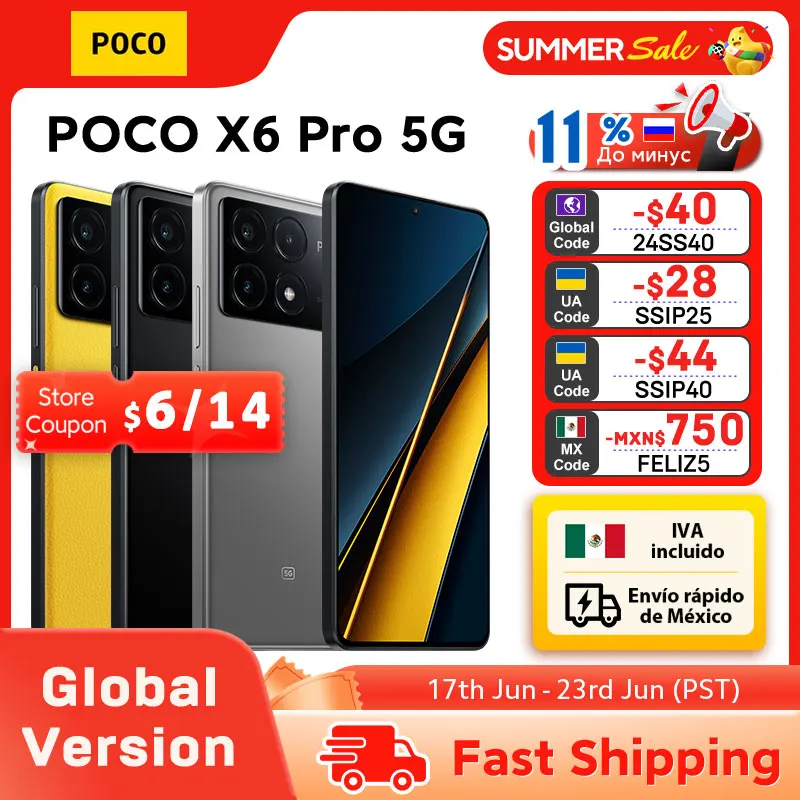 POCO-Smartphone-X6-Pro-5G-Global-Version-Dimrespondable-8300-Ultra-6-67 ...