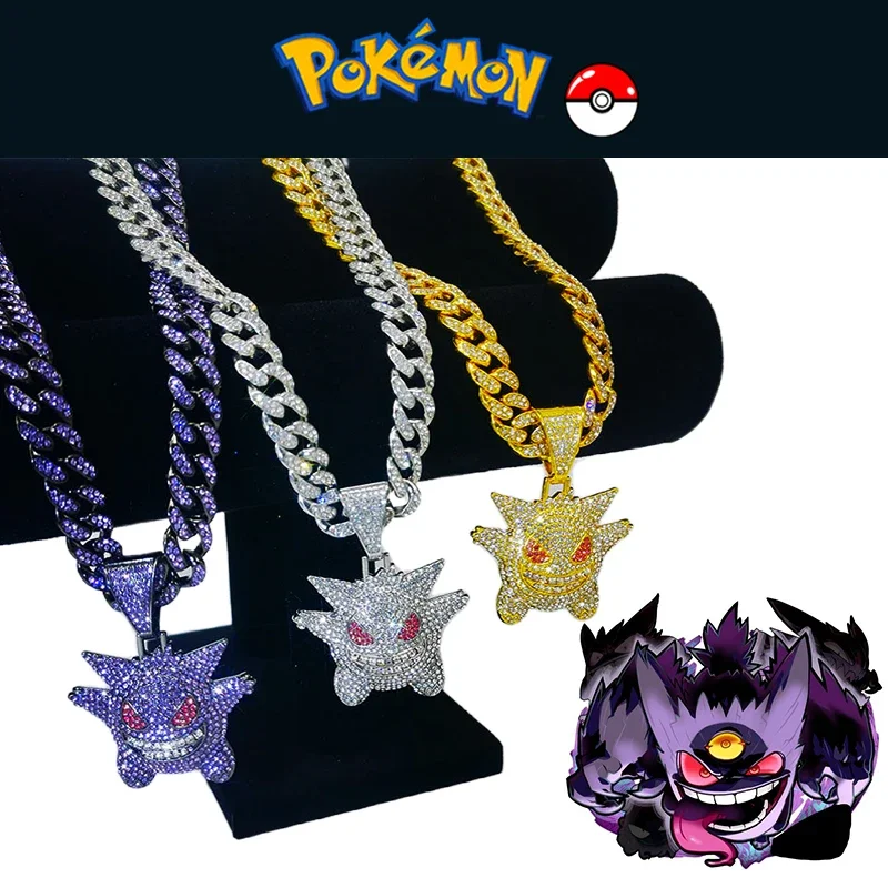 Pokemon-Gengar-Miami-Cuban-Link-Chain-HipHop-Men-Women-Necklace-Jewelry ...
