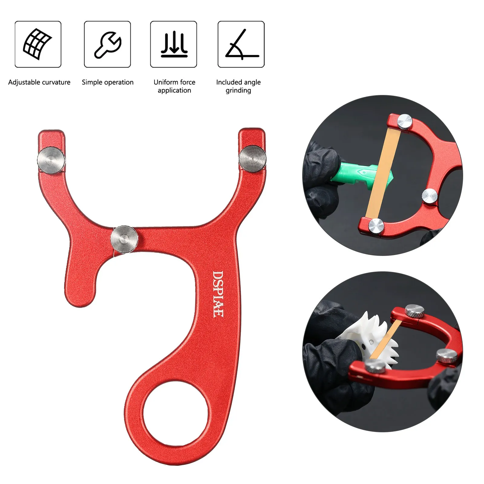 DSPIAE AT CSS 곡선형 표면 샌더, 핸드 홀드 그라인딩 도구, 건담 모델 취미 연마 도구, 스테인레스 스틸 109*74*6mm| | - AliExpress