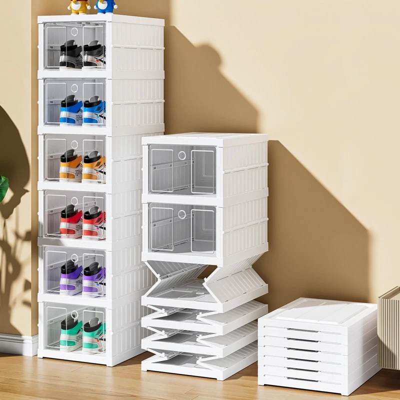 Shoe-Display-Stand-Transparent-Folding-Box-Plastic-Storage-Boxes-Jordan ...