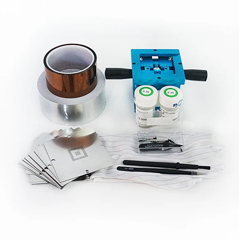 Reballing jig 90MM azul con mango BGA, juego de 36 piezas, bolas de ...