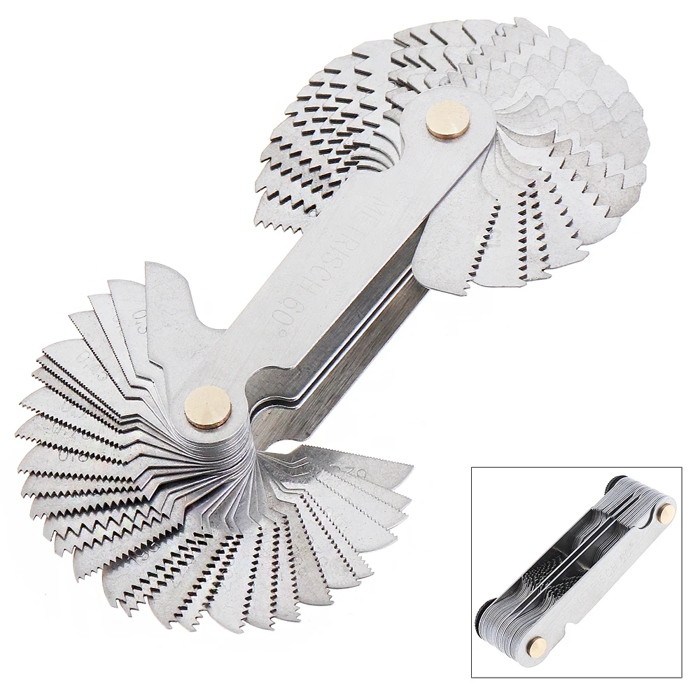 Metric Imperial 58pcs Blade US Screw Gauge SAE Whitworth 55 Degree and ...
