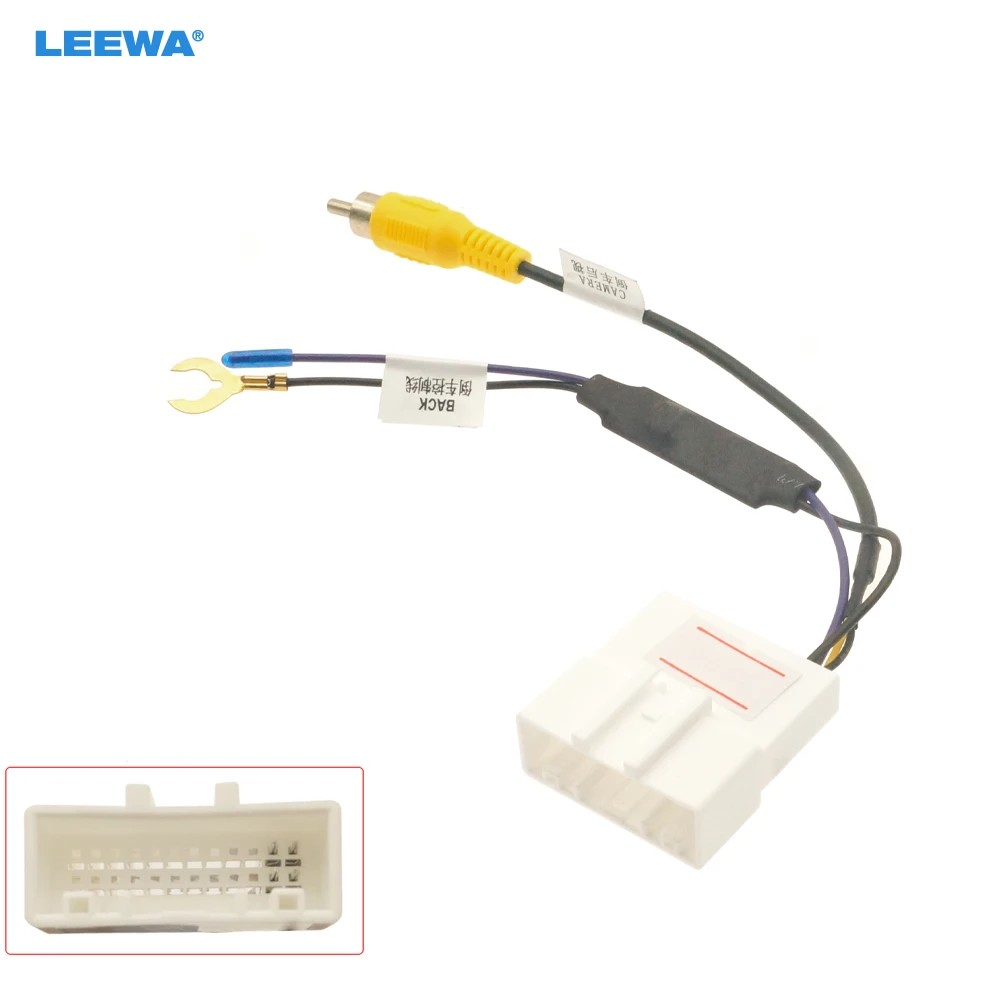 LEEWA Auto 24-pin Reverse Camera Output Video Adapter Wiring Cable For ...