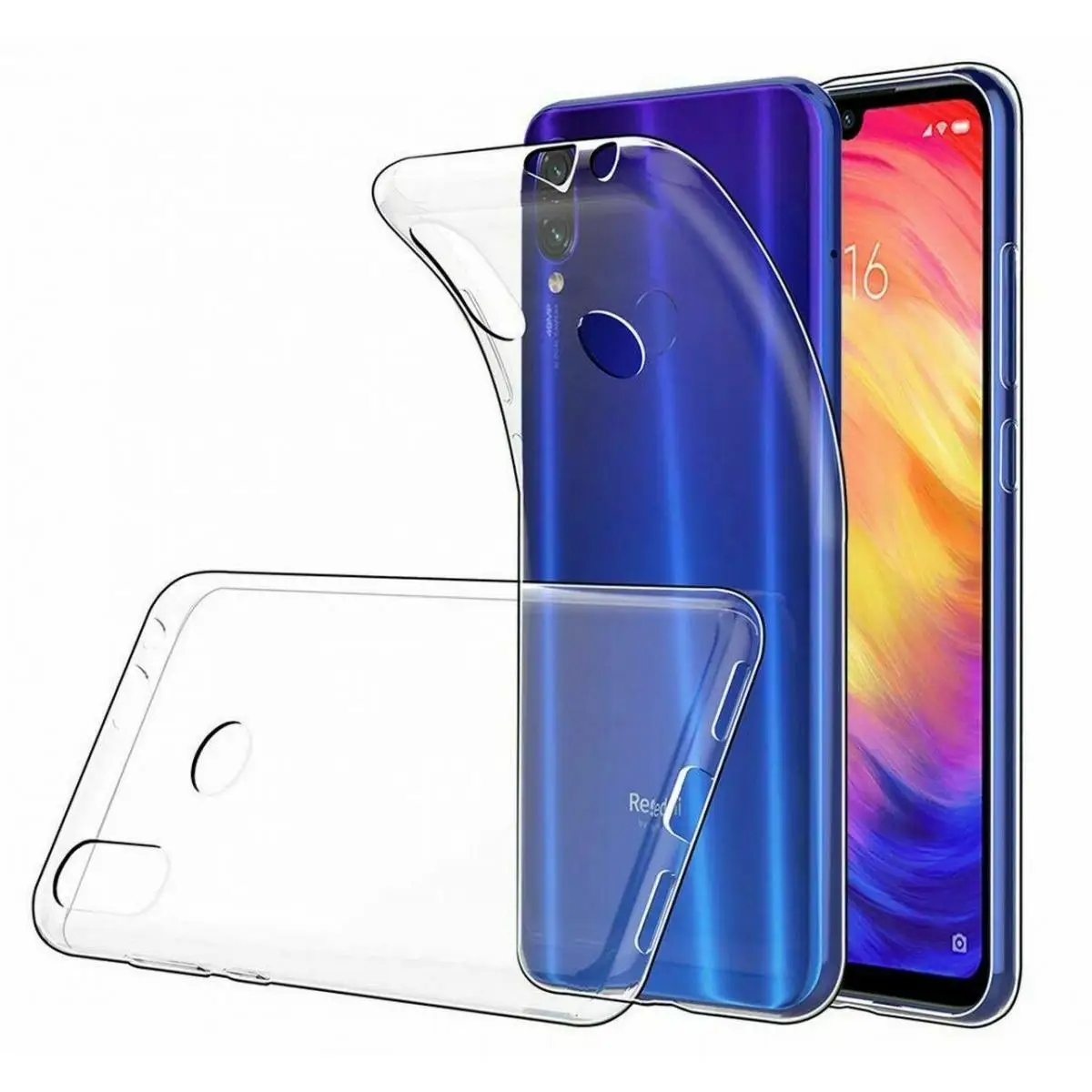 Capa tpu de gel silicone para xiaomi redmi note 7, transparente|Caso de ...