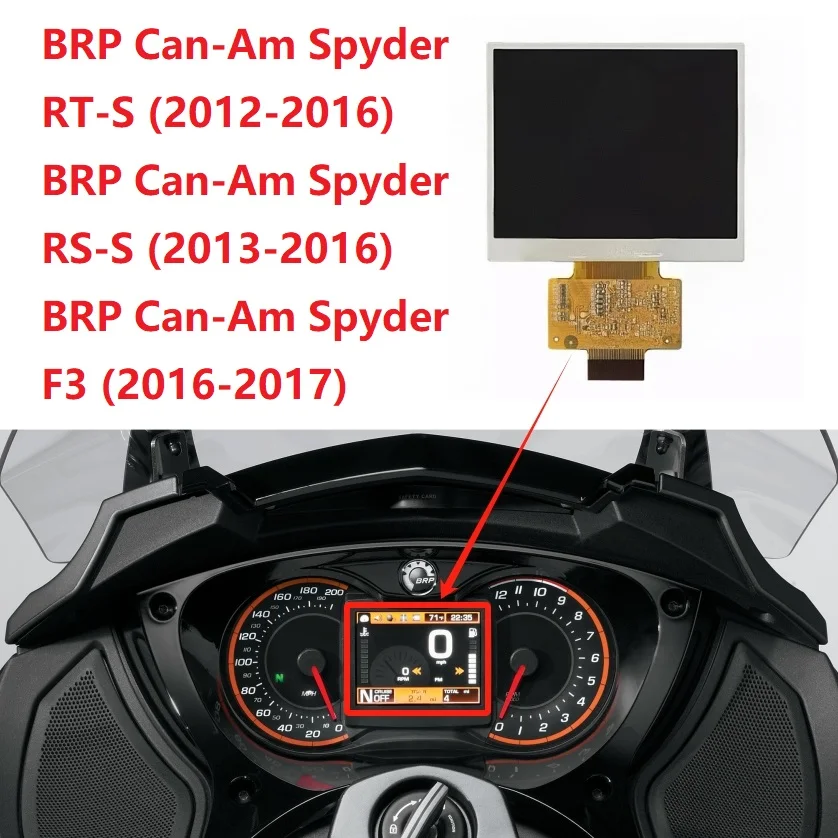 LCD For BRP Can-Am Spyder RS-S RT-S F3 2013-2016 Speedometer Instrument ...