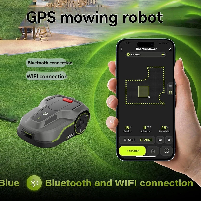 Smart Robot Lawn Mower Automatic Robot Lawn Mower with GPS for 600m² ...