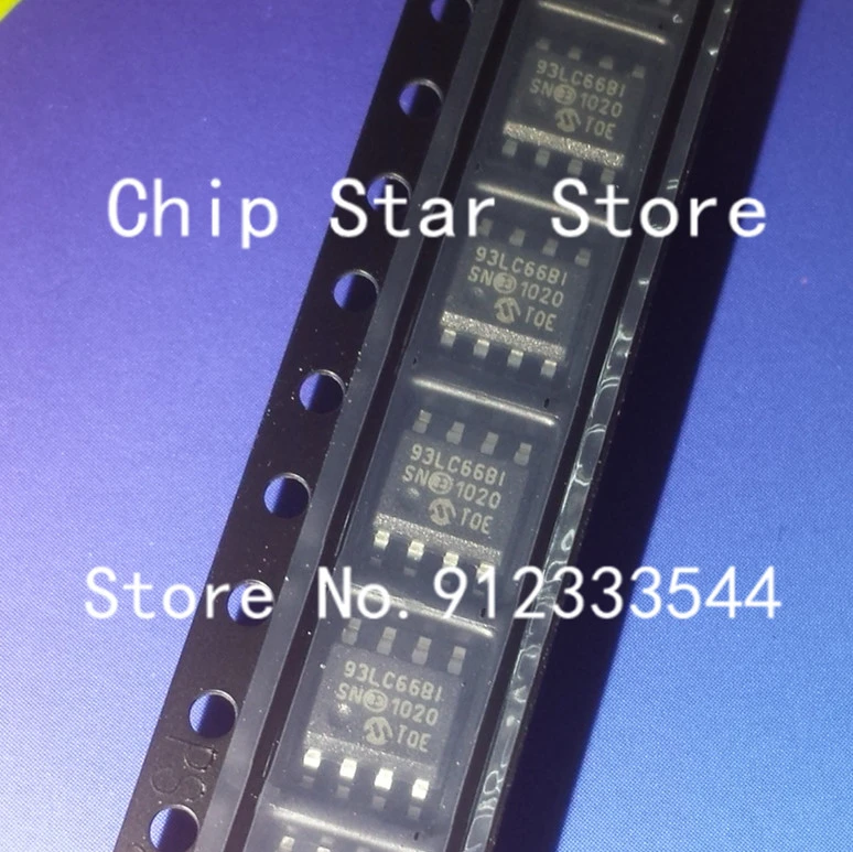 5 100pcs 93LC66B I/SN 93LC66BT I/SN 93LC66B SOIC8 EEPROM Microwire 4 Kbit 256 x 16bit Serial ...