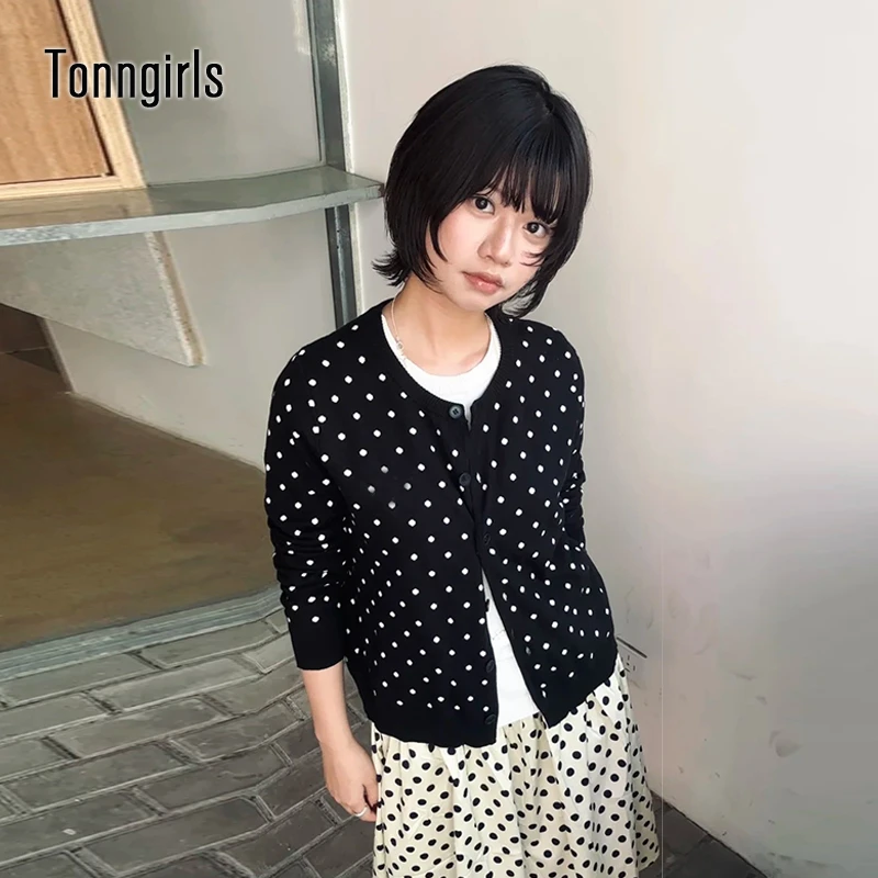 Sweter damski w stylu koreańskim Tonngirls, dzianinowy kardigan w ...