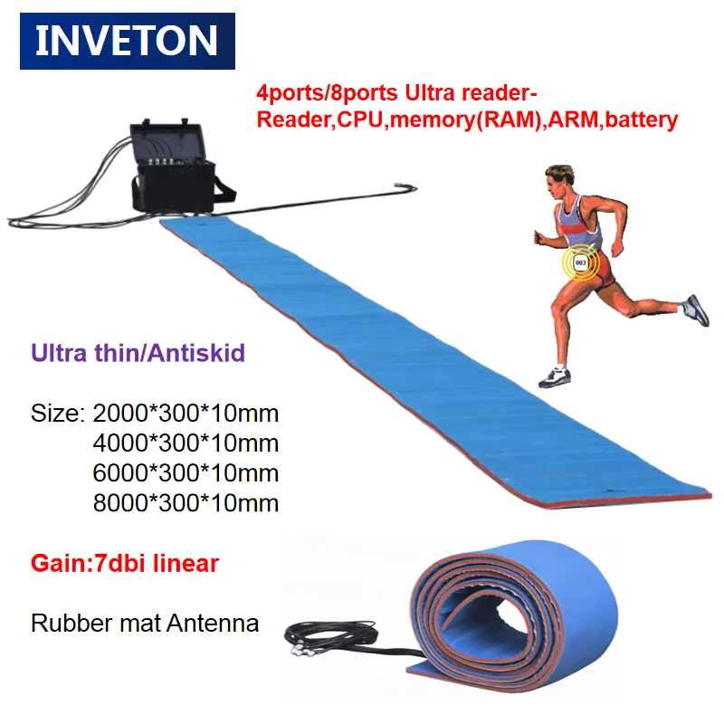 4port impinj r2000 uhf reader software rfid timing floor mat antenna ...