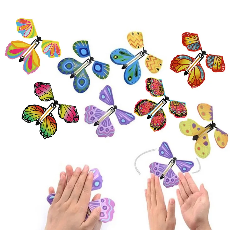 1-3-5-10pcs-Magic-Flying-Butterfly-Wind-Up-Butterfly-Fairy-Flying-Toys ...