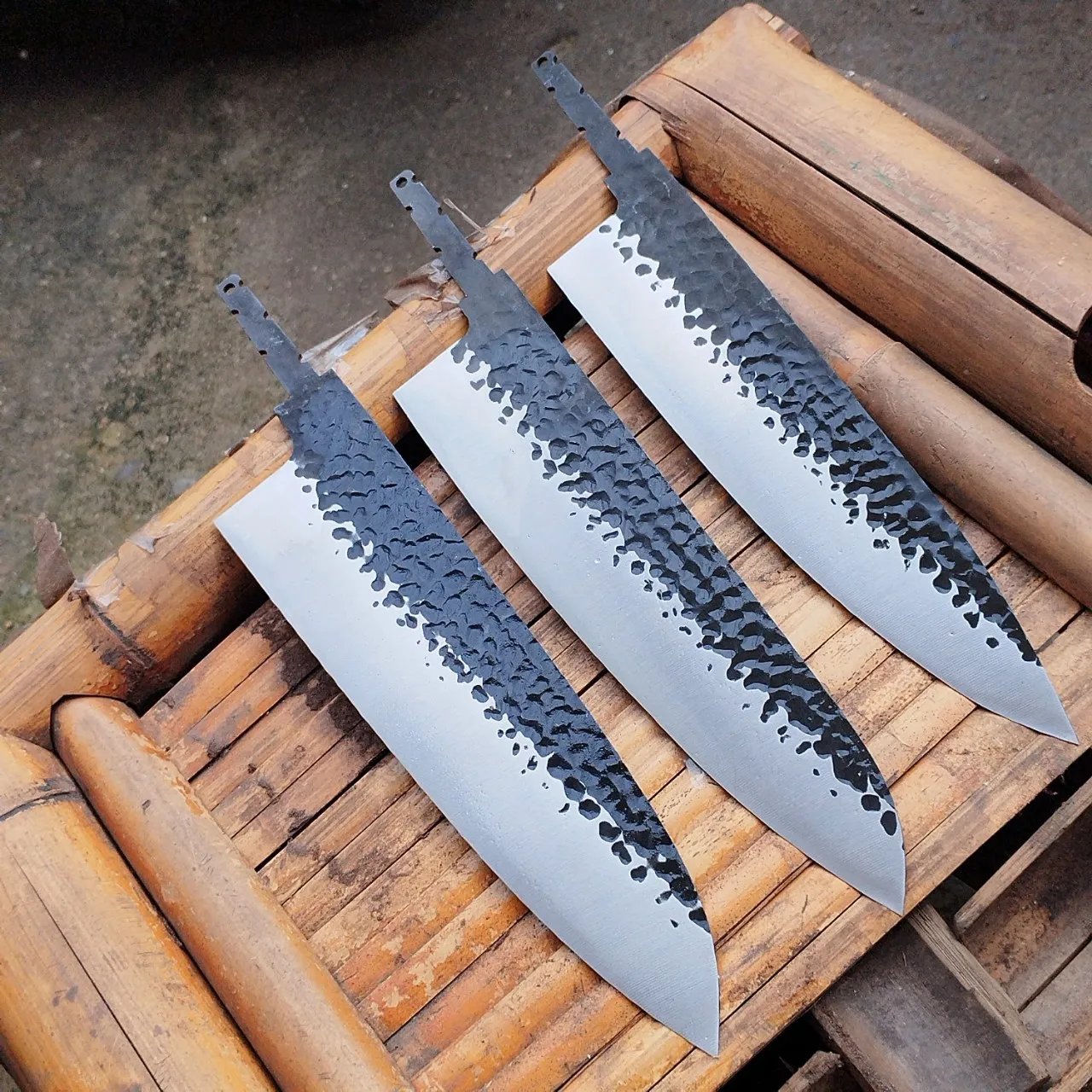 DIY-8-Inch-Blade-Knife-Without-Handle-Sharp-Santoku-Chefs-Cleaver ...