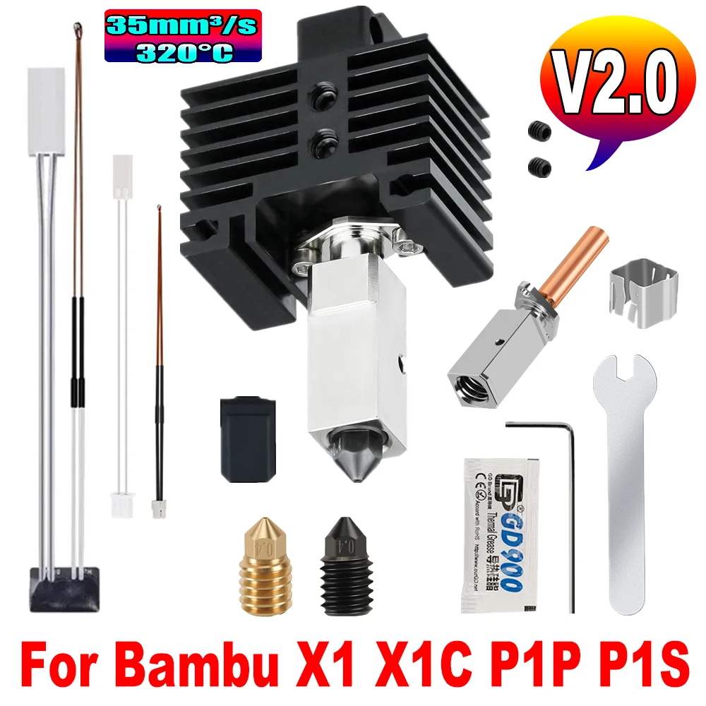 P1P-Hotend-Kit-Upgrade-For-Bambulab-p1s-Hotend-V2-0-Bi-Metal-Heatbreak ...
