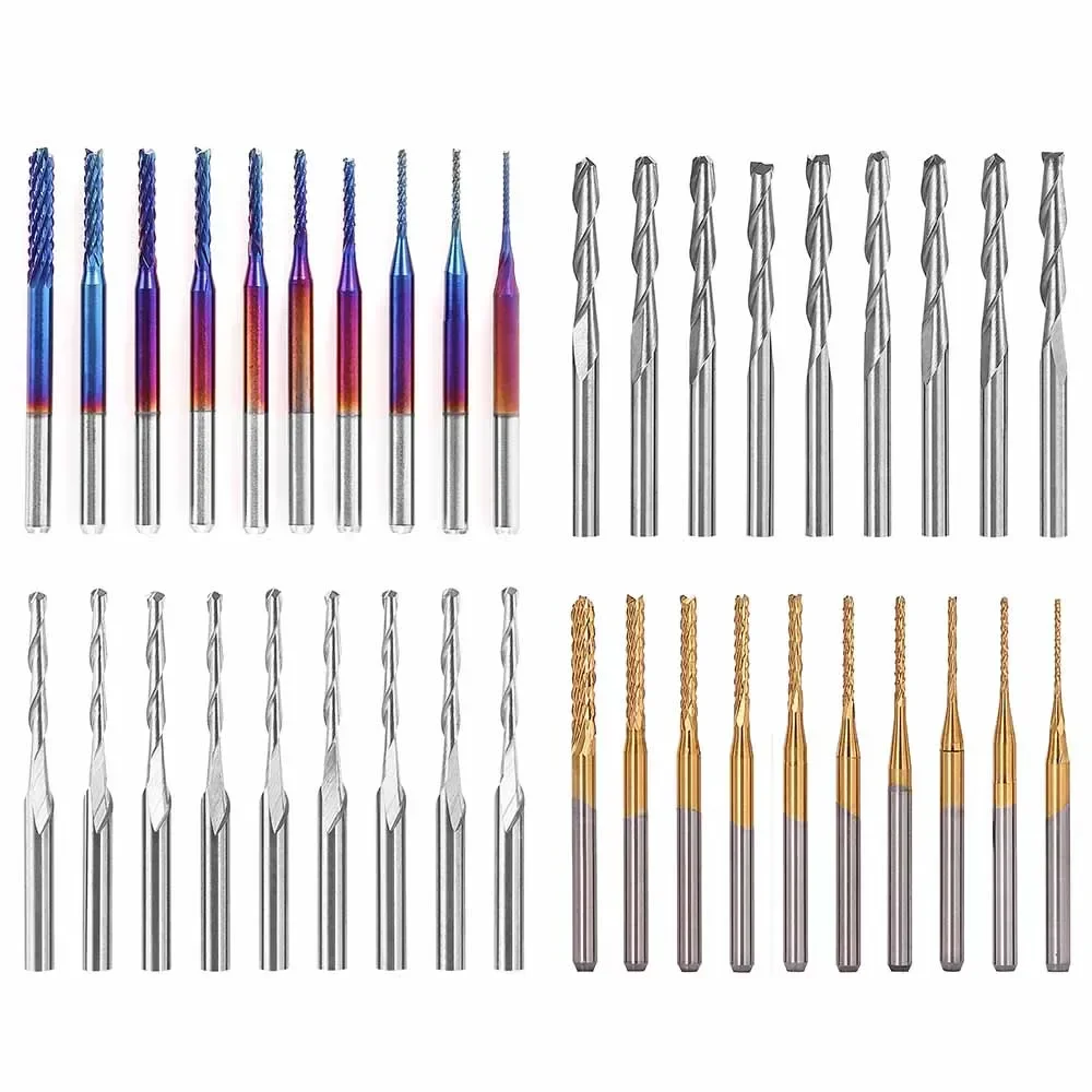 40pcs-End-Mills-CNC-Router-Bits-0-8-3mm-Shank-CNC-Cutter-Milling ...