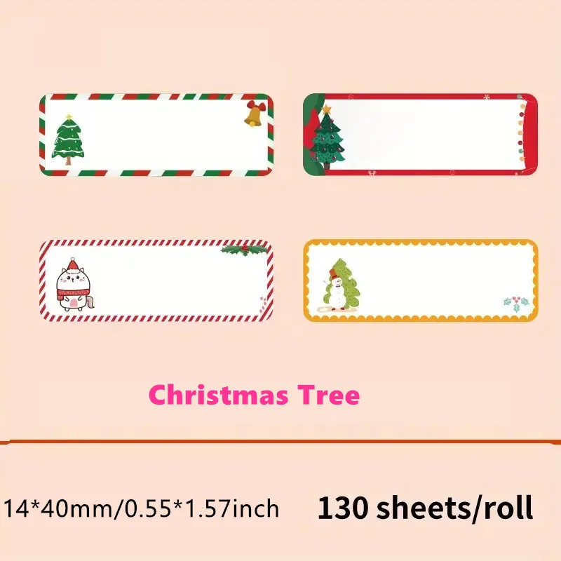 0.57*1.57Inch Christmas Gift Self-Adhesive Labels Paper For Q30 D30 ...