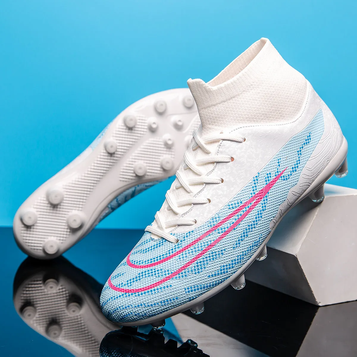 Men-Soccer-Shoes-Training-Football-Boots-Non-Slip-Ultra-light-Cleats ...