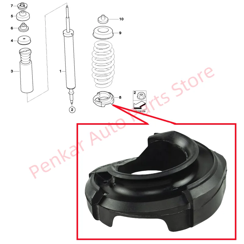 Rear Lower Spring pad 33536764420 For BMW E81 E87 E82 E88 E90 E91 E92 ...