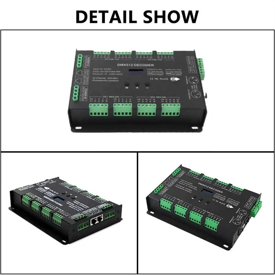 Free-Shipping-High-Quality-Rgbw-DMX-Decoder-32-Channel-DMX512-3A-RDM ...