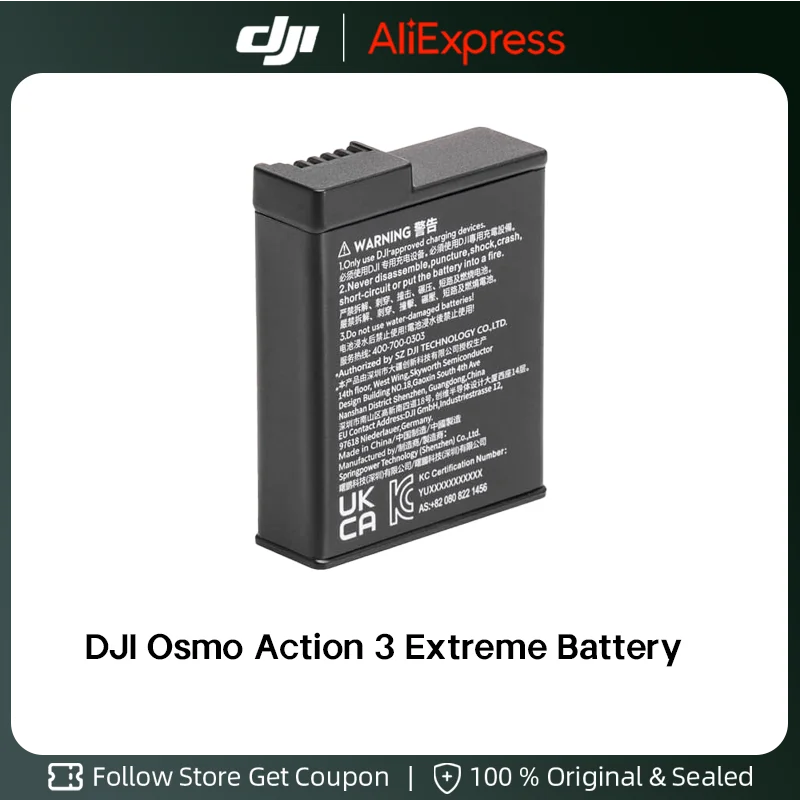 DJI-Osmo-Action-3-Extreme-Battery-up-to-160-Minutes-of-Battery-Life ...