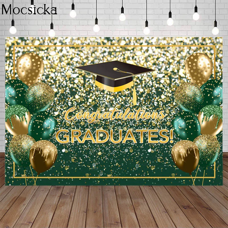 Graduation Background Green